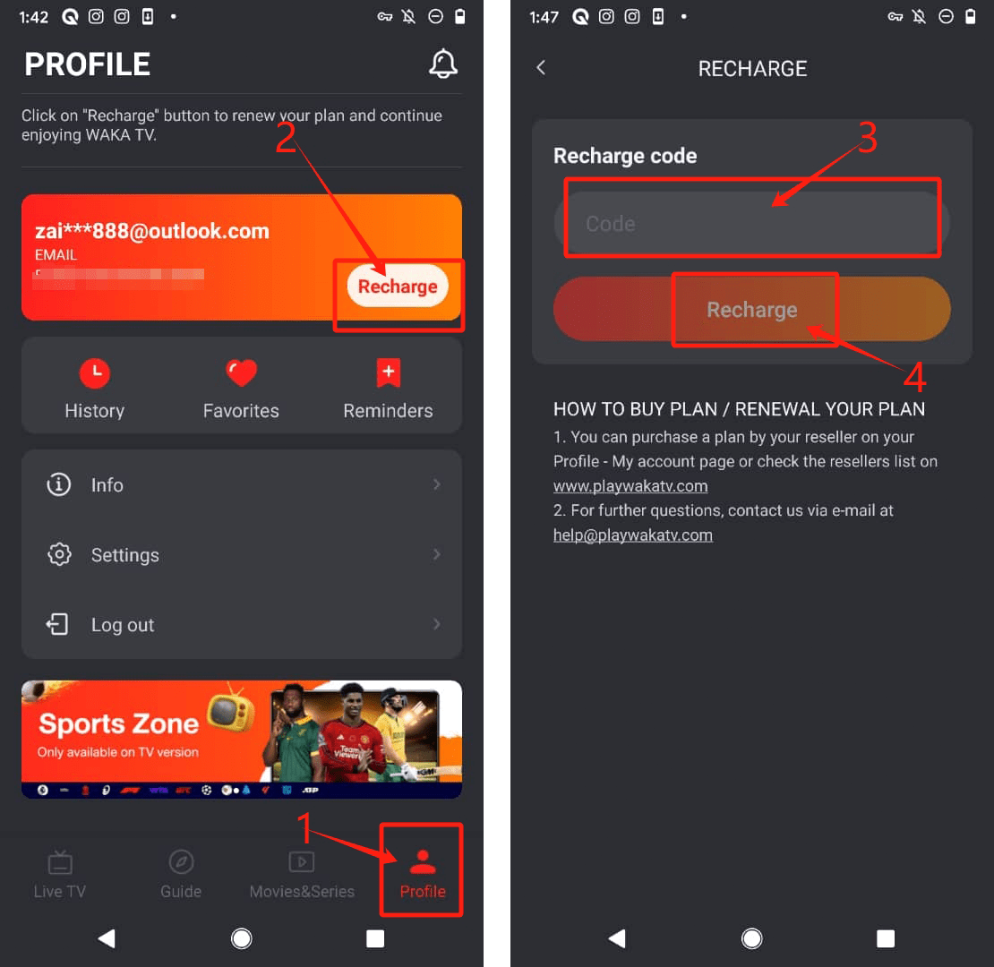 How to use waka tv recharge code? - Waka TV